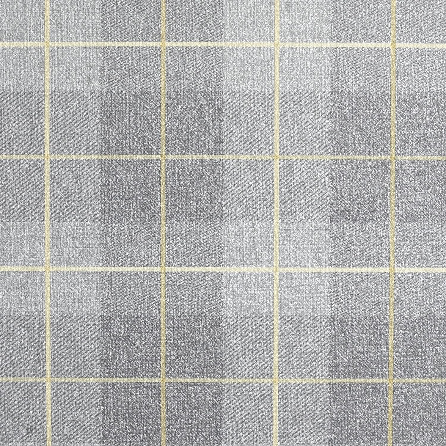 Arthouse Ochre Grey Country Check Wallpaper – Wallpaper Empire